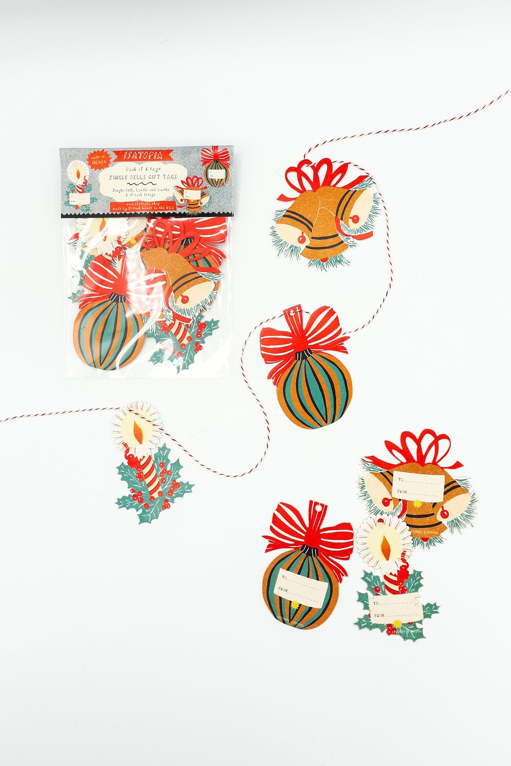 Jingle Bells Gift Tag Set | Thread Spun